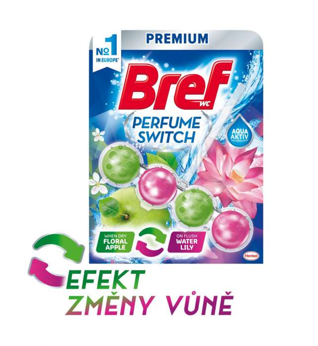 WC blok Bref Power Perfume switch, jablko, 50 g | OFFICEO.cz
